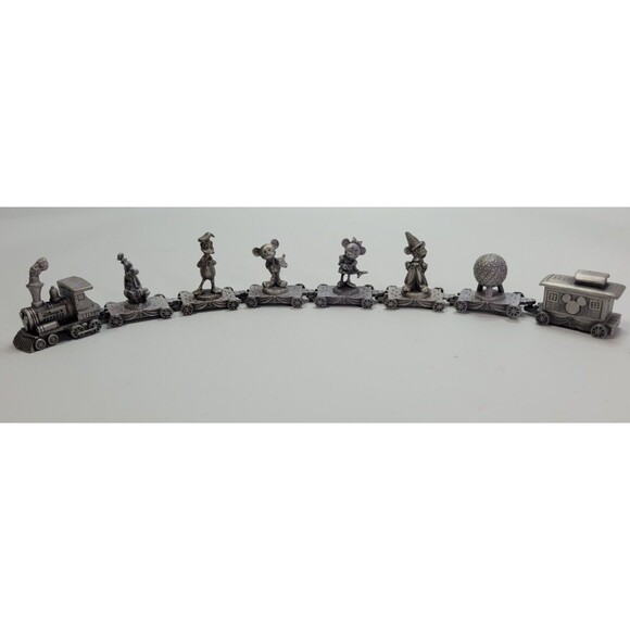 Disney | Accents | Vintage Disney Express Pewter Train Set Mickey Goofy ...